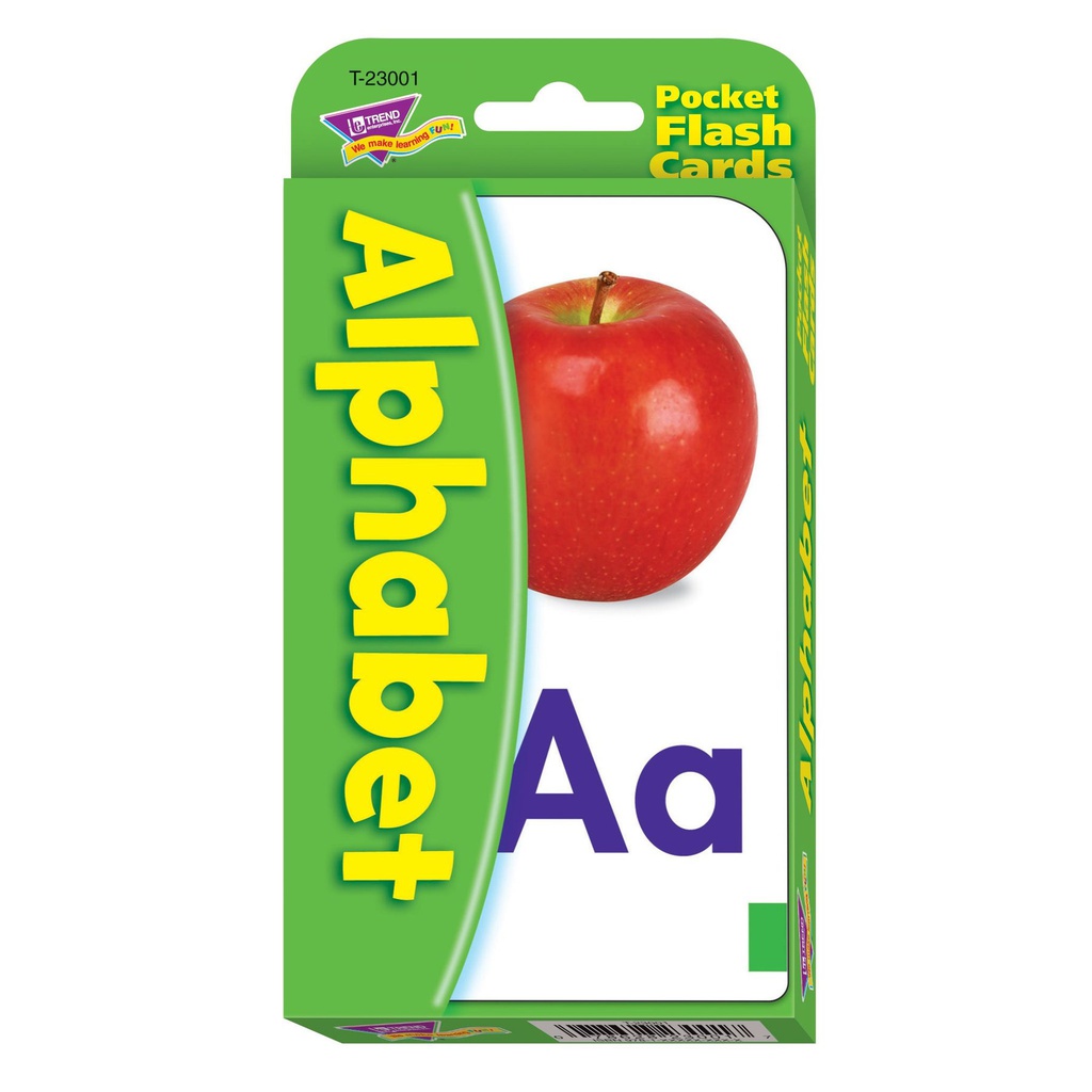 Alphabet Pocket Flash Cards Two-sided (56cards) | Teacherscellar